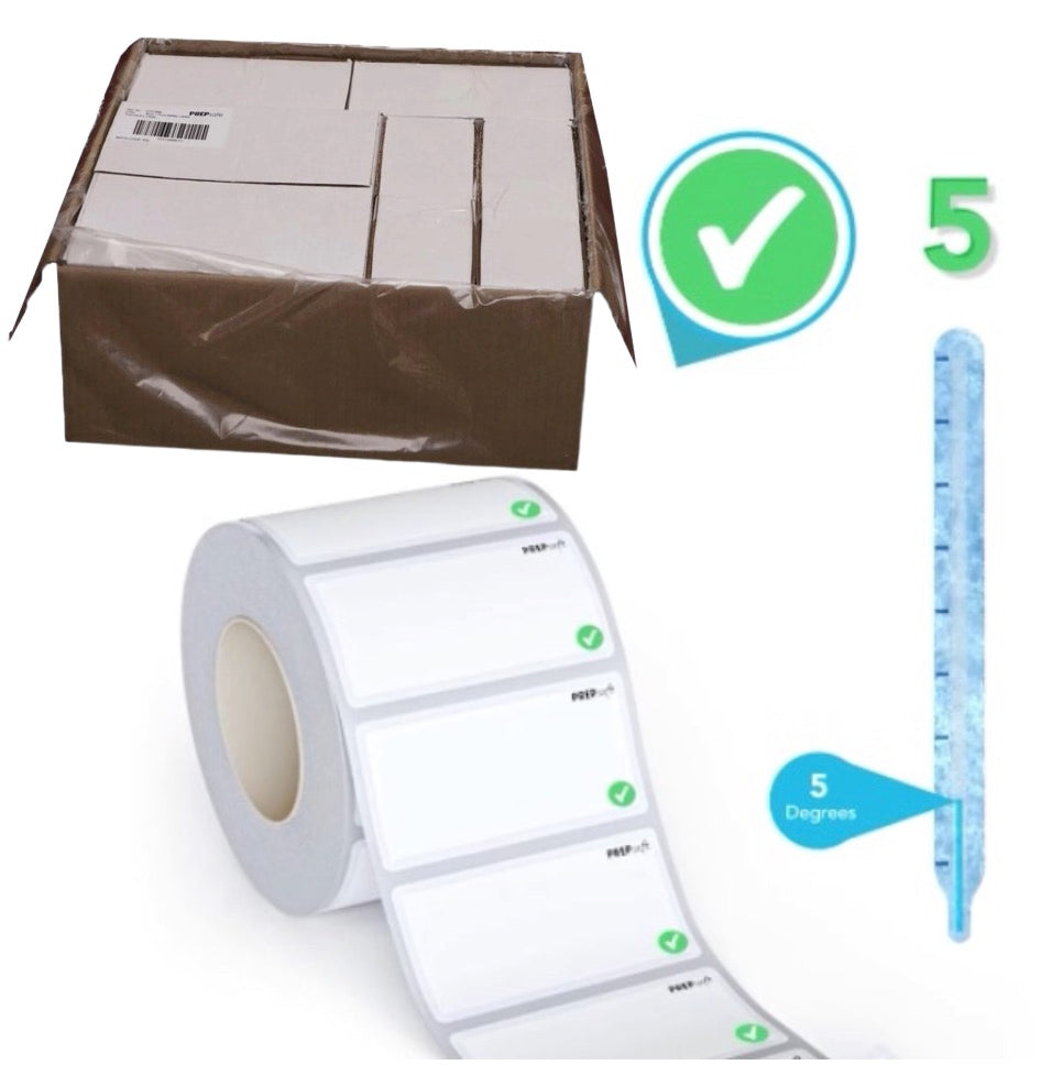 **BULK BUY AND SAVE** Removable Waterproof labels with Temperature ind ...